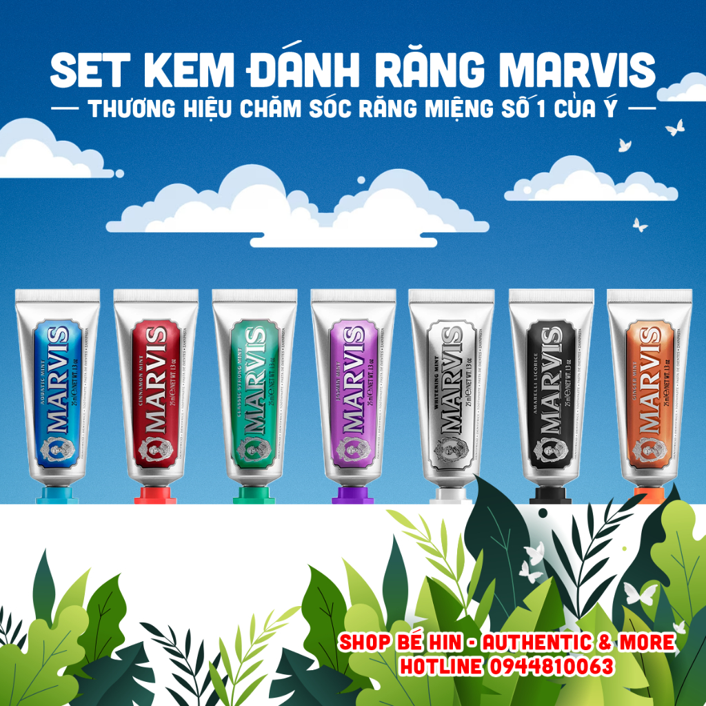 Set kem đánh răng cao cấp Marvis Mini Set 25ml, Marvis Limited, Marvis ...