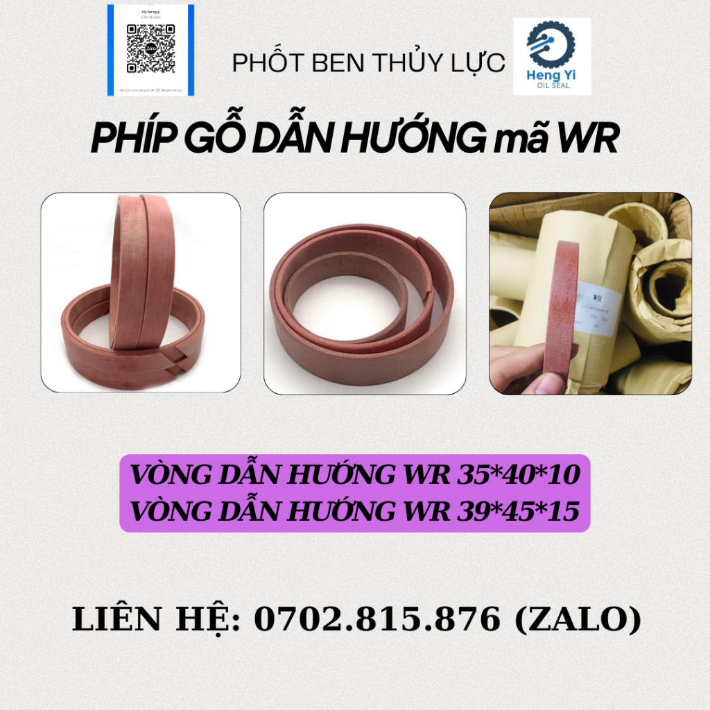 Phíp Gỗ WR 35*40*10; WR 39*45*15 VÒNG DẪN HƯỚNG THỦY LỰC Dẫn hướng phíp ...