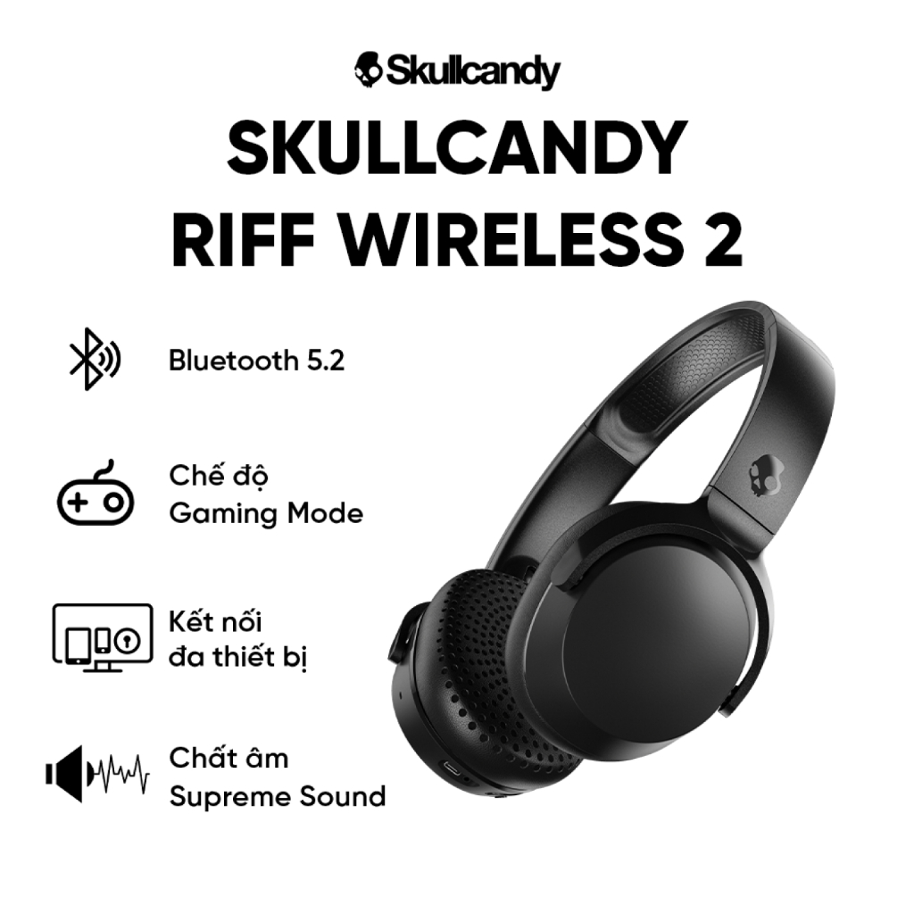 Tai nghe Bluetooth chụp tai Skullcandy Riff Wireless XT 2 có tích hợp ...