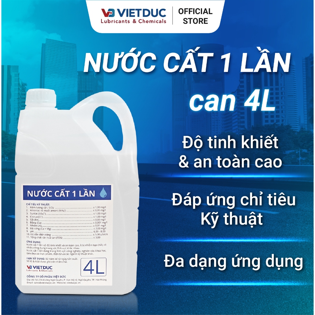 Nước cất 1 lần Gly Coolant Can 4L /10L Distilled water | Shopee Việt Nam