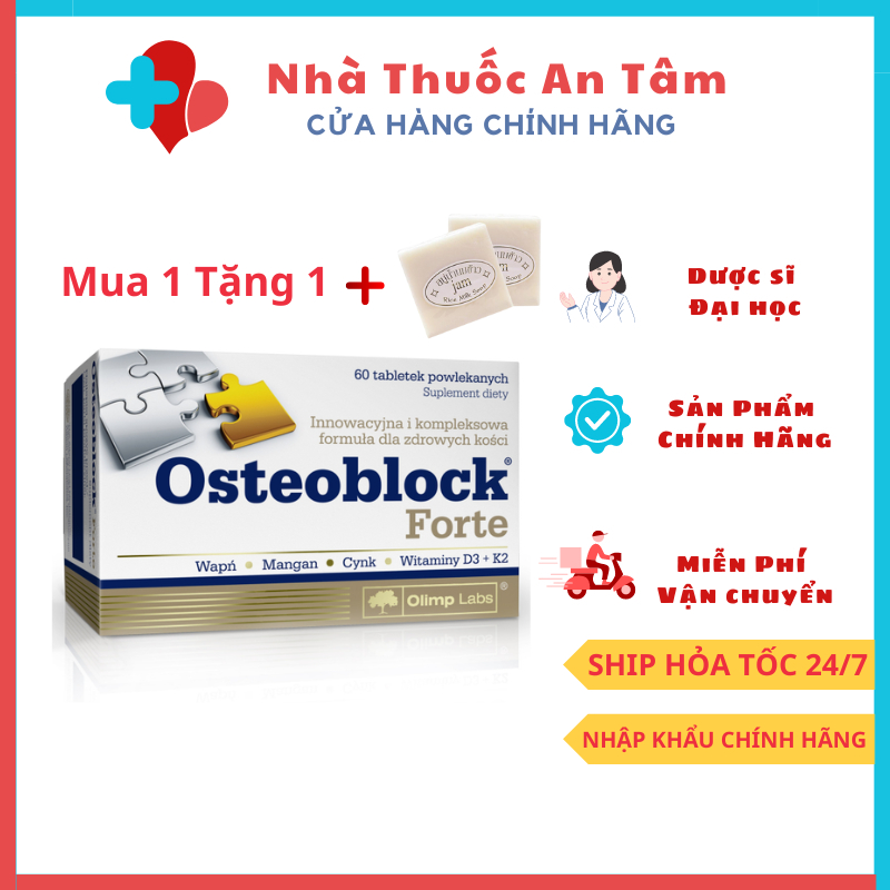 Canxi Chela hữu cơ OSTEOBLOCK Forte - OLIMP LABS xuất sứ Ba Lan hộp 60 ...