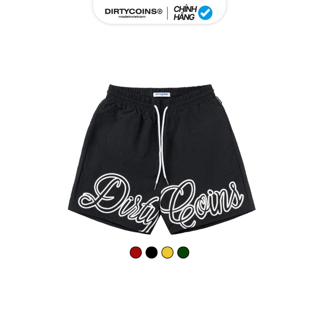 Quần DirtyCoins Script Logo Nylon Shorts | Shopee Việt Nam