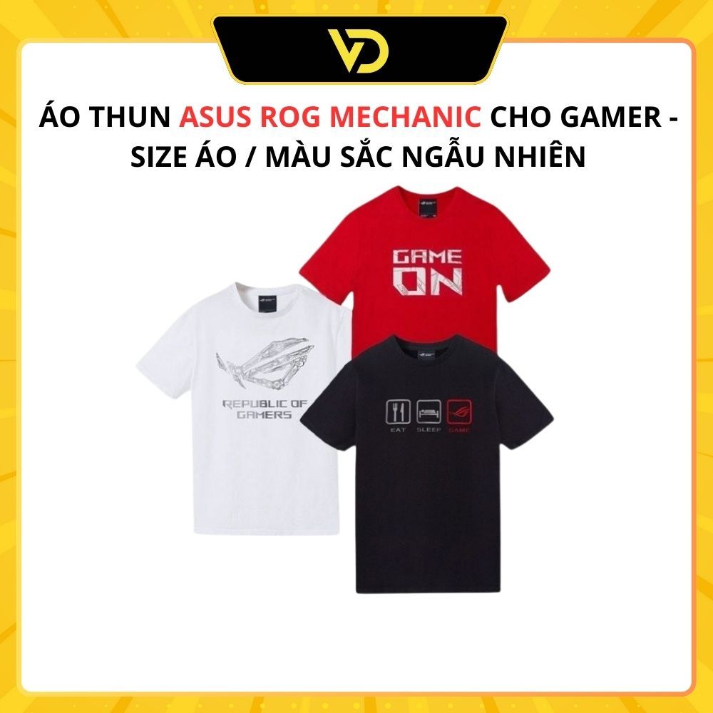 ÁO THUN ASUS ROG MECHANIC CHO GAMER - SIZE ÁO / MÀU SẮC NGẪU NHIÊN ...