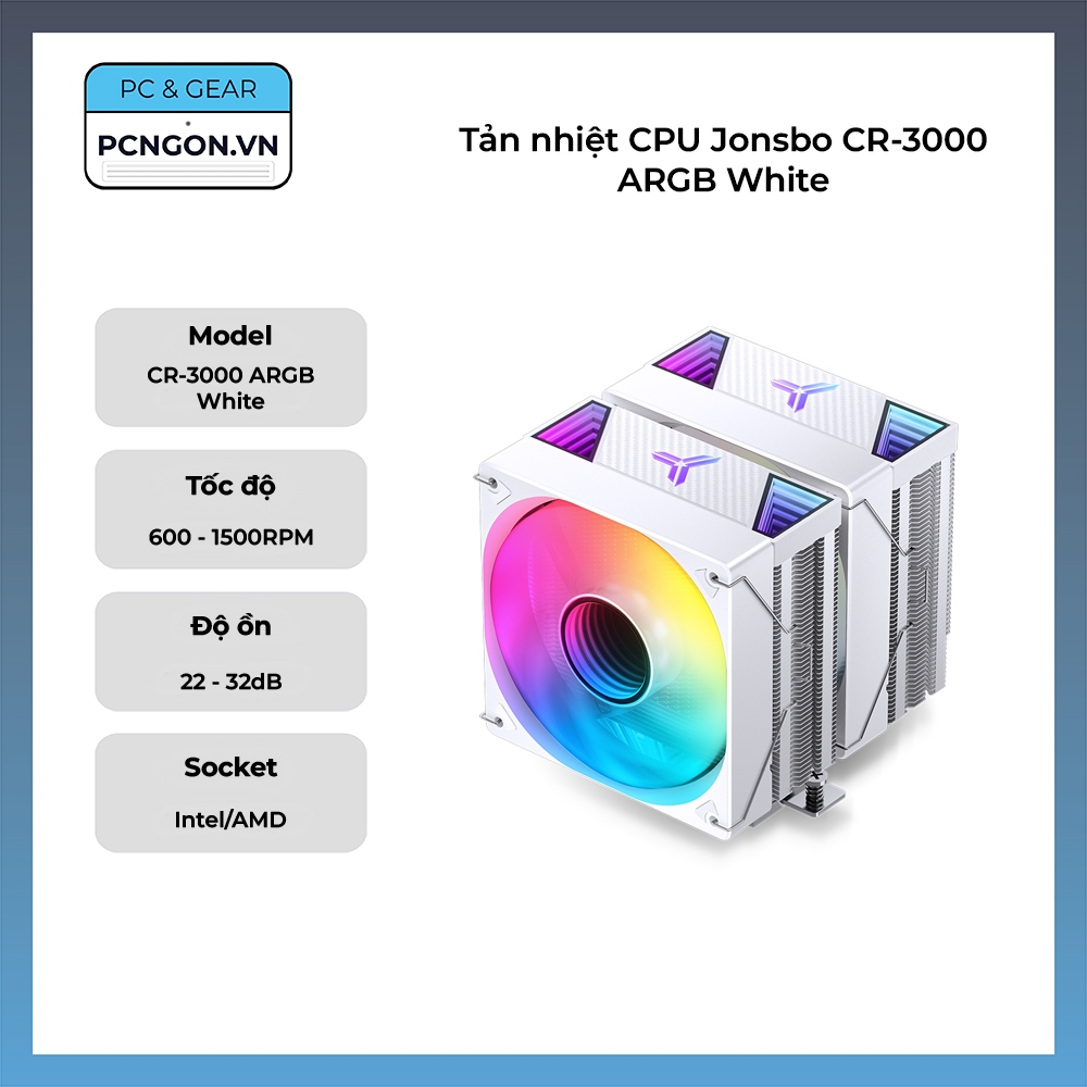 [PCNGON] Tản nhiệt CPU Jonsbo CR-3000 ARGB White | Shopee Việt Nam