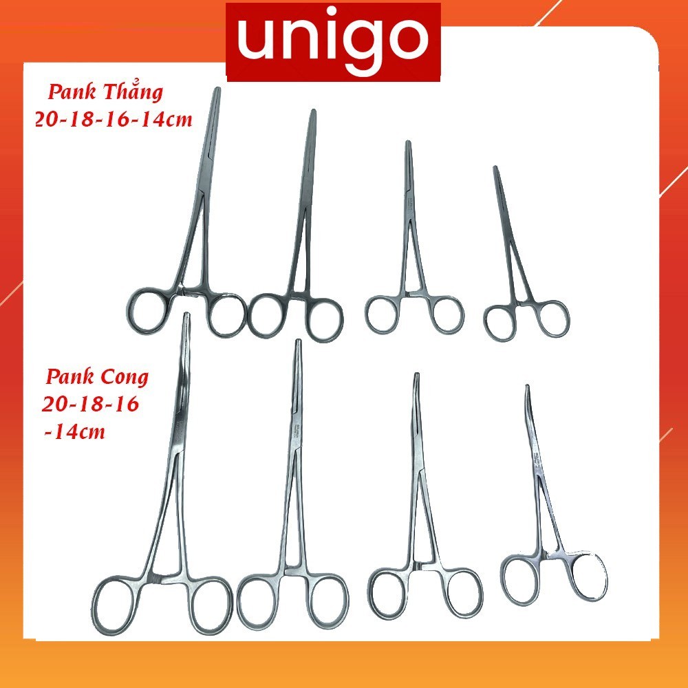 PANH Y TẾ CÁC SIZE (Pen y tế) 12,14,16,18,20cm, Cong Thẳng, Có mấu ...