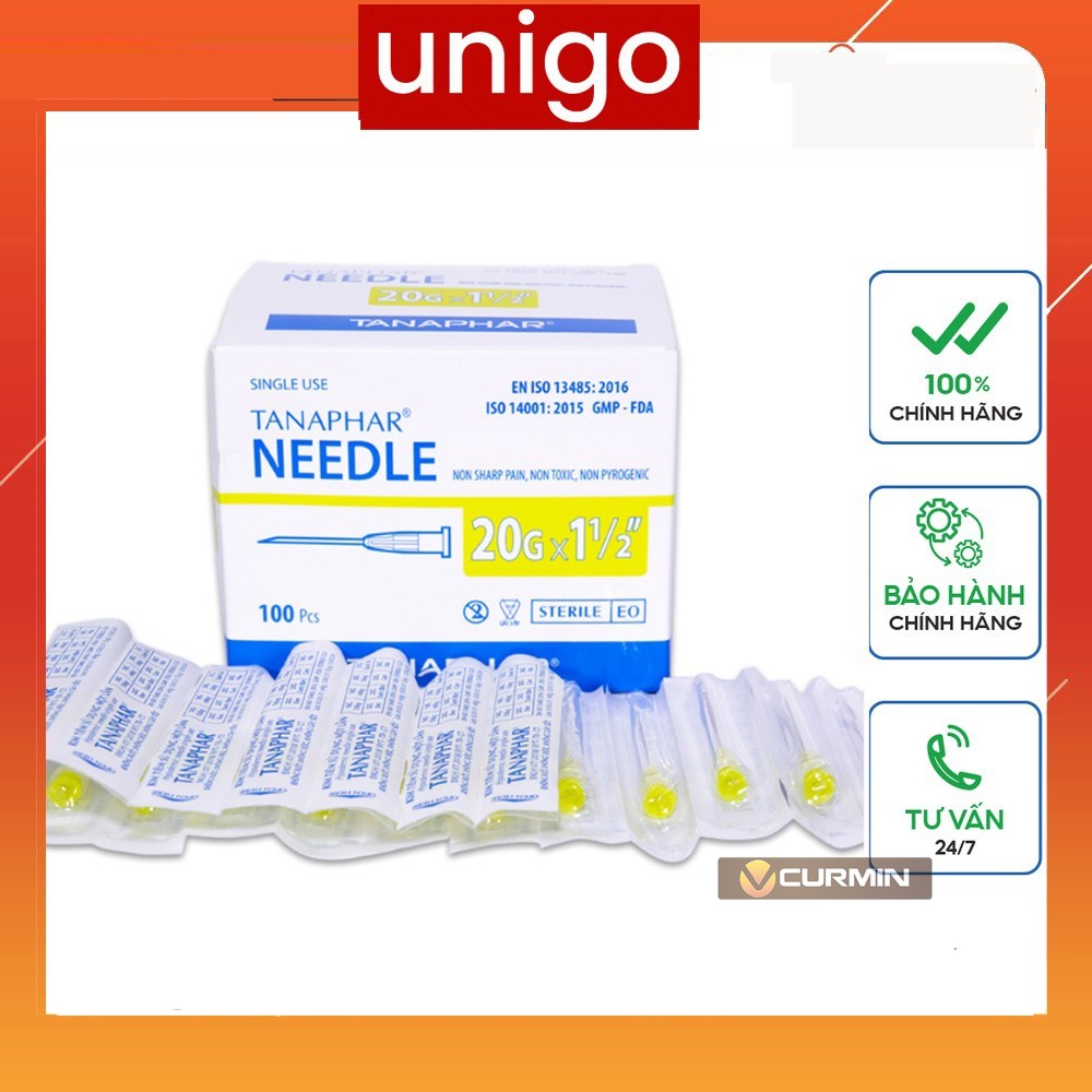 Hộp 100 Kim tiêm Tanaphar các số (18G, 20G, 23G, 25G) | Shopee Việt Nam