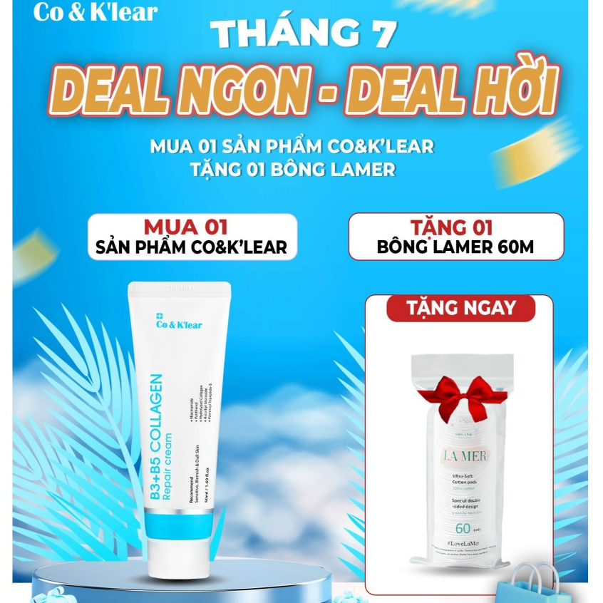 Kem dưỡng B3+B5 Co&K'lear 50ml Phục hồi làm dịu da, cấp nước giúp da ...