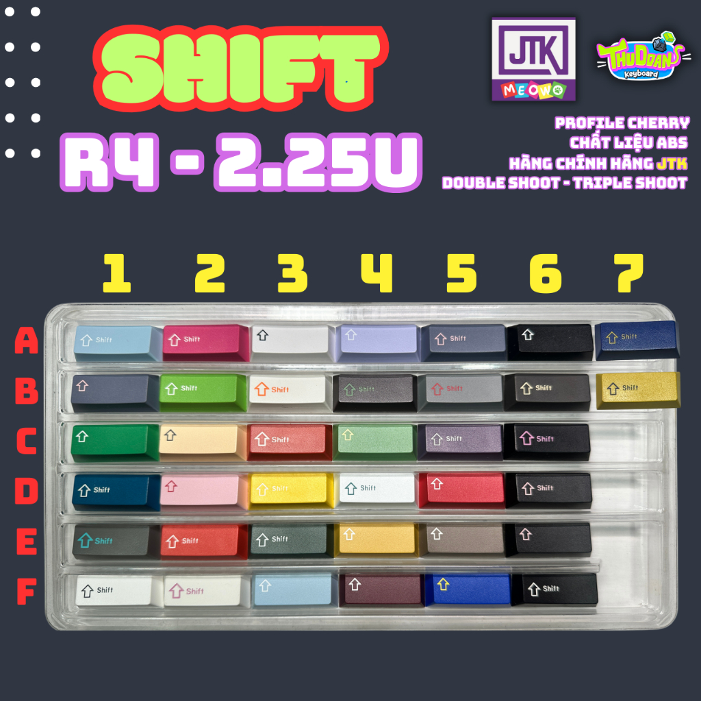 NÚT SHIFT LẺ | Shift R4 2.25u | Keycap lẻ | Mod JTK | Nút Bàn Phím ...