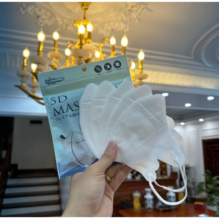 ( Quà Tặng Đơn 300K) Khẩu trang 5D 3 Lớp mỏng nhẹ, thoáng khí (1 túi 10 ...
