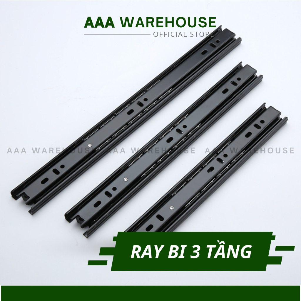 (Bản 42mm 3 bi ZUB) Ray Trượt Ngăn Kéo Tủ, Thanh Ray Tủ Bếp, Quần Áo 3 ...