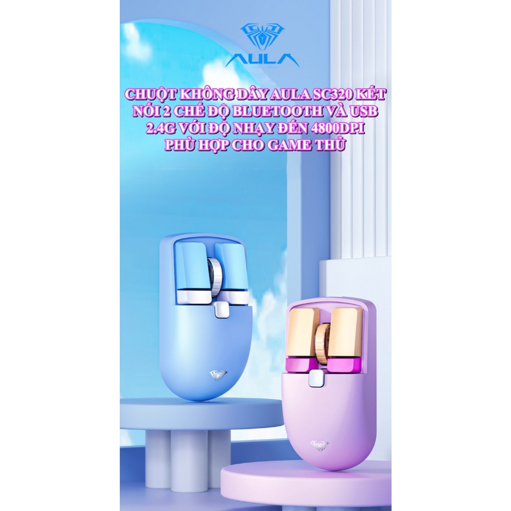 Chuột không dây AULA SC320 kết nối 2 chế độ Bluetooth - USB 2.4G lên ...