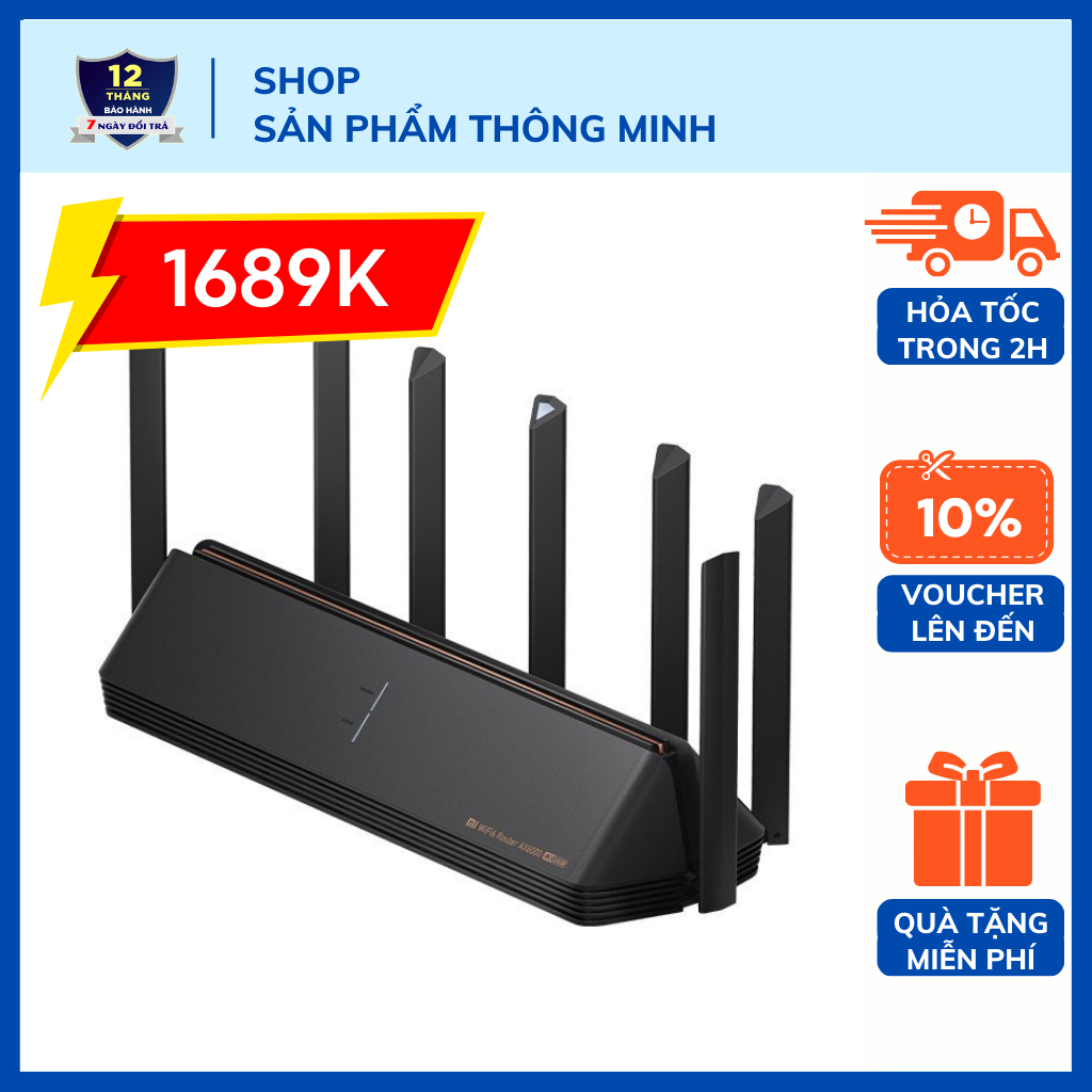 Bộ phát Wifi Router Xiaomi AX6000 AIoT băng tần kép - Wifi 6 6000Mbps ...