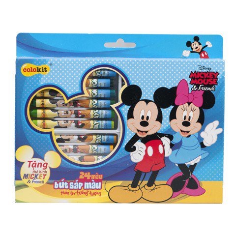 Bút sáp 24 màu Colokit Disney Mickey CR-C030/MI | Shopee Việt Nam