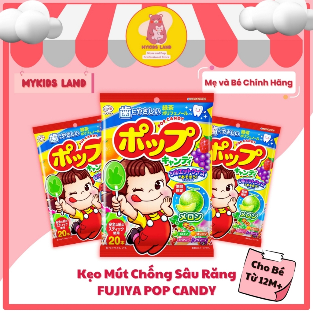 [DATE T2.2025] Kẹo Mút Chống Sâu Răng FUJIYA POP CANDY Nhật Bản Vị Trái ...