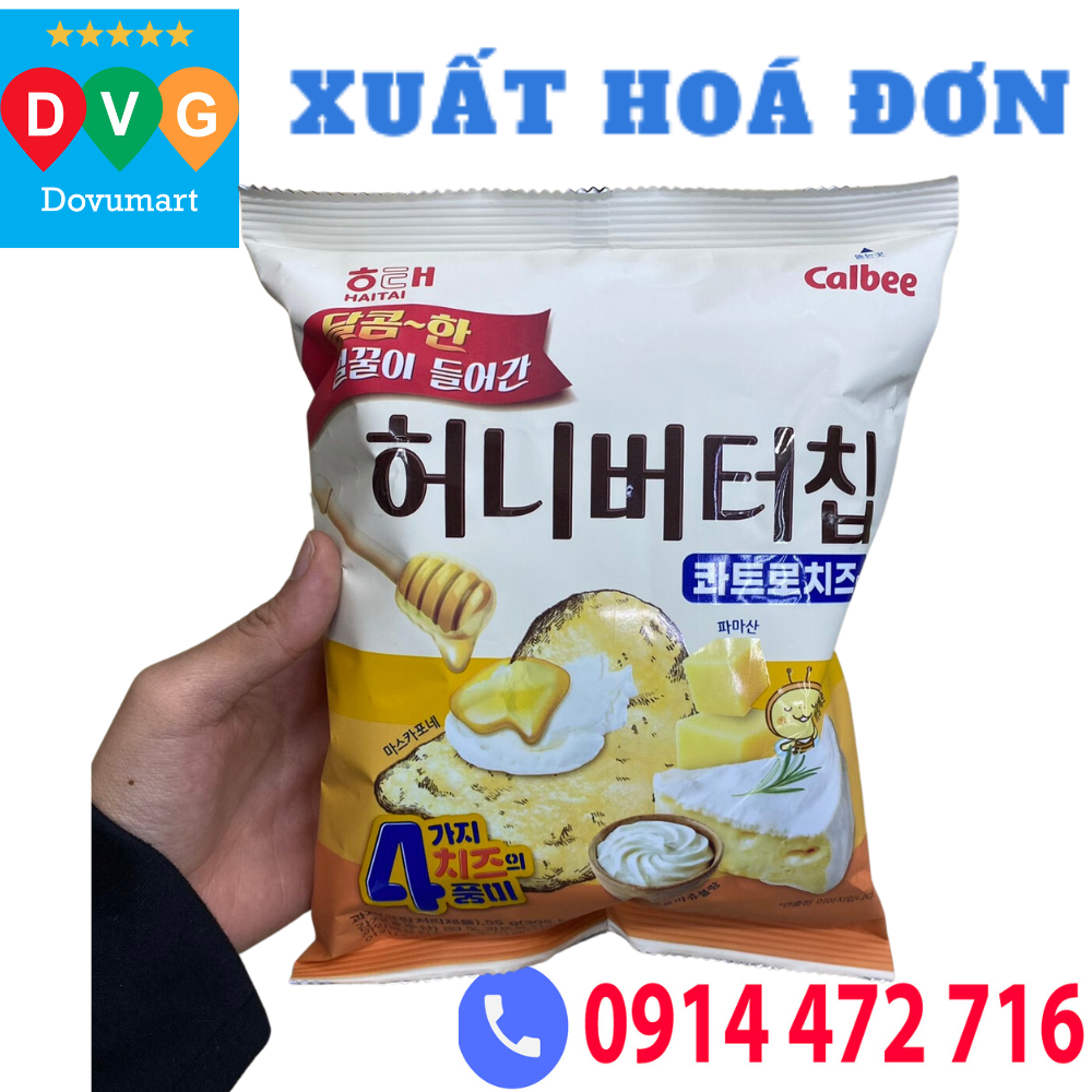 Snack Khoai Tây Bơ Mật Ong 4 Vị Phô Mai Calbee Haitai Hàn Quốc Gói 55G ...