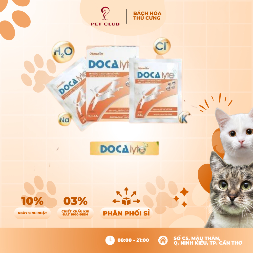 Điện giải Docalyte bù nước cho thú cưng | Shopee Việt Nam