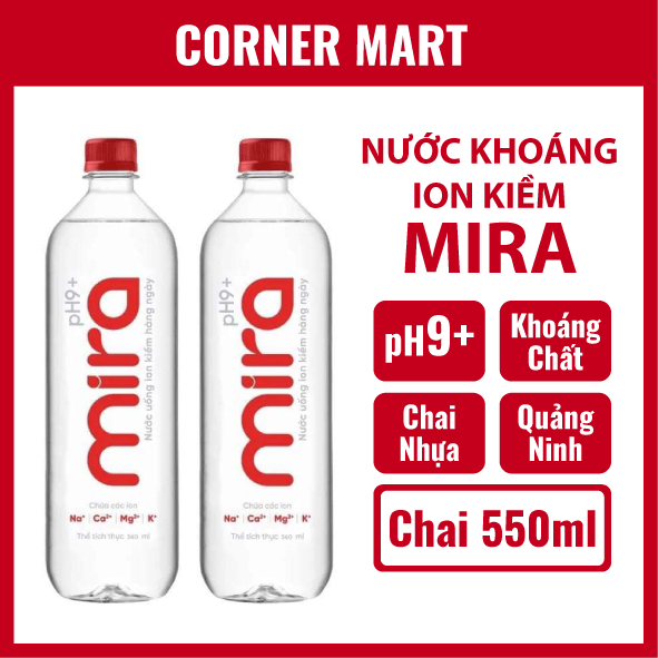 [TOÀN QUỐC] Thùng 24 Chai Nước Ion Kiềm pH 9.2+ Mira, Vikoda, Natuza ...