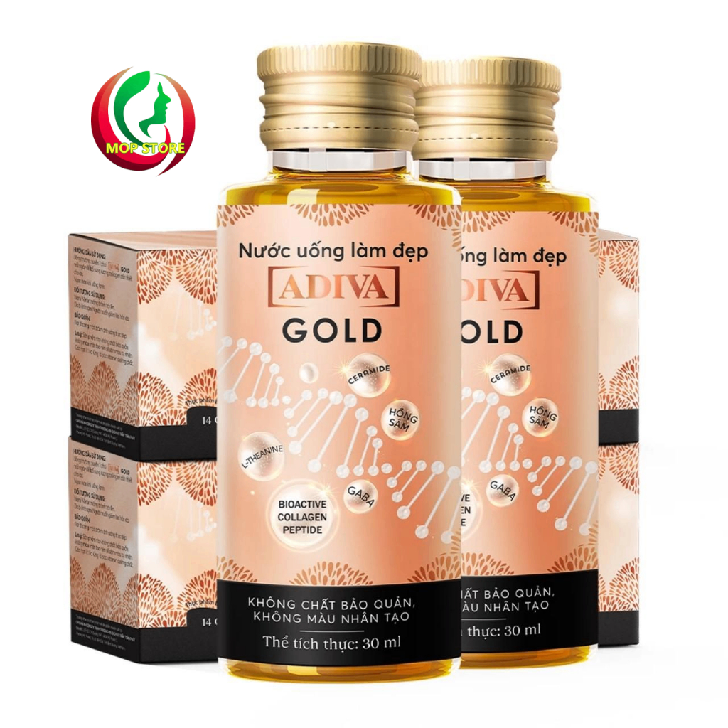 (Chính Hãng) Combo 02 Hộp Nước Uống Collagen Adiva GOLD (14 Lọ/ Hộp ...