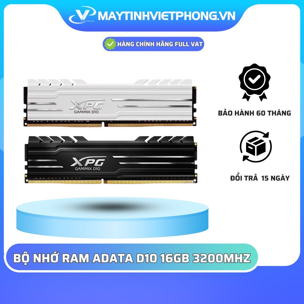 [FULL VAT] Bộ nhớ trong RAM ADATA XPG GAMMIX D10 16GB (1x16GB) DDR4 3200MHz [ HÀNG FULL VAT ...