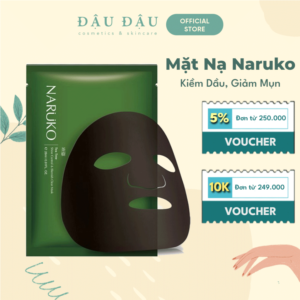 Mặt Nạ Naruko Tràm Trà Kiềm Dầu, Giảm Mụn Tea Tree Shine Control and ...