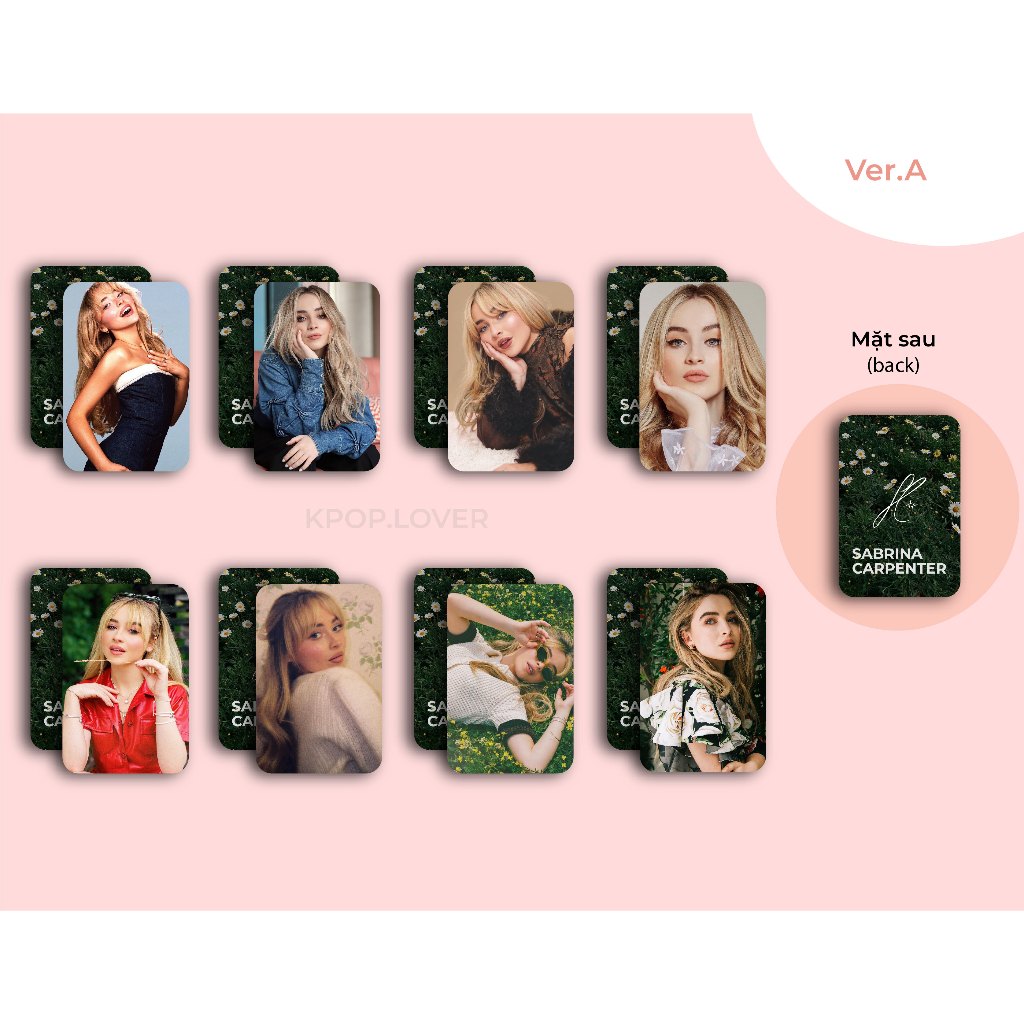 SET 8 CARD BO GÓC Sabrina Carpenter | Shopee Việt Nam