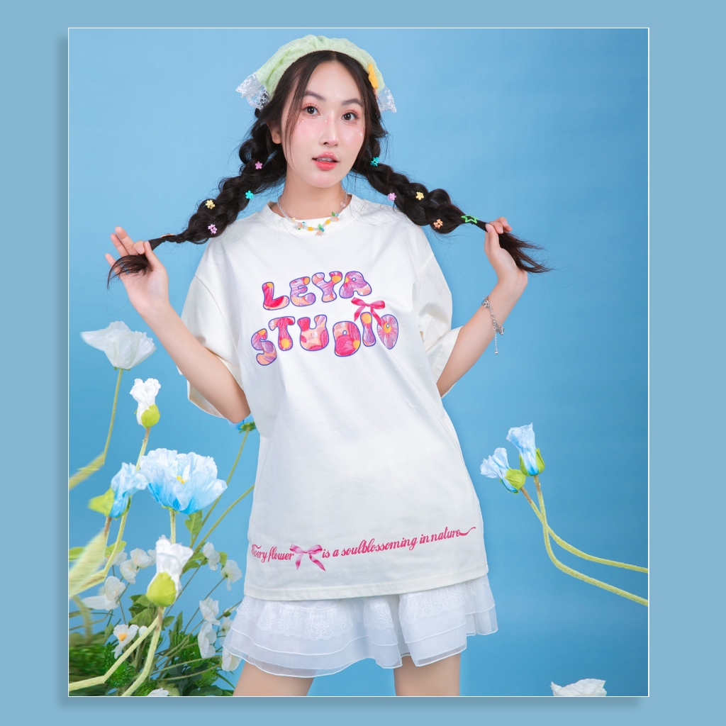 Áo thun Lovable 01 Leya Studio unisex cao cấp chính hãng form oversize ...