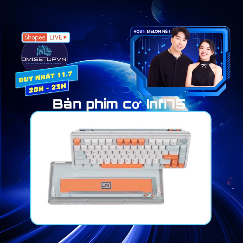 [GIAO NGAY] Bàn phím cơ Infi75 Lite - phiên bản cắt giảm màn hình của ...