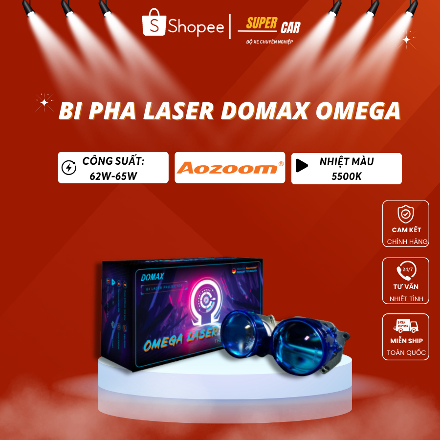 Bi Pha Laser Omega Domax Light Chính Hãng Aozoom Tăng Sáng Mạnh Mẽ Tiết Kiệm Điện Năng Bảo Hành ...