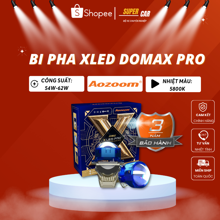 Đèn Bi X Led Domax Light Pro Chính Hãng Aozoom Đỉnh Cao Tăng Sáng Cho Xe Hơi Độ Đèn Ô Tô Cao Cấp ...