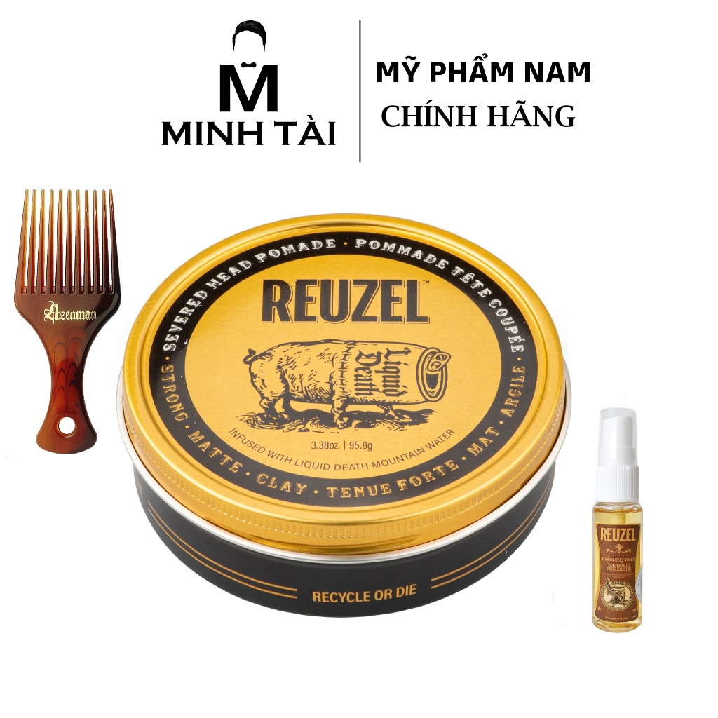 Sáp vuốt tóc Reuzel Served Head Pomade 95.8g | Shopee Việt Nam
