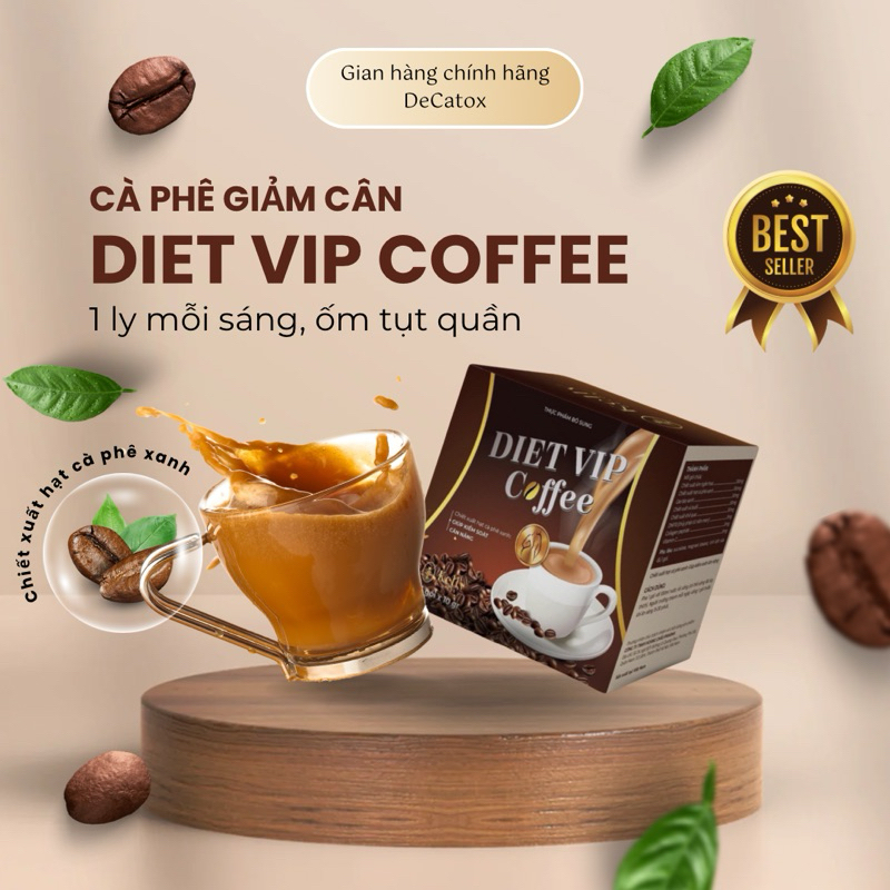 Cà phê hỗ trợ giảm cân Diet Vip Coffee mẫu mới an toàn hiệu quả ...