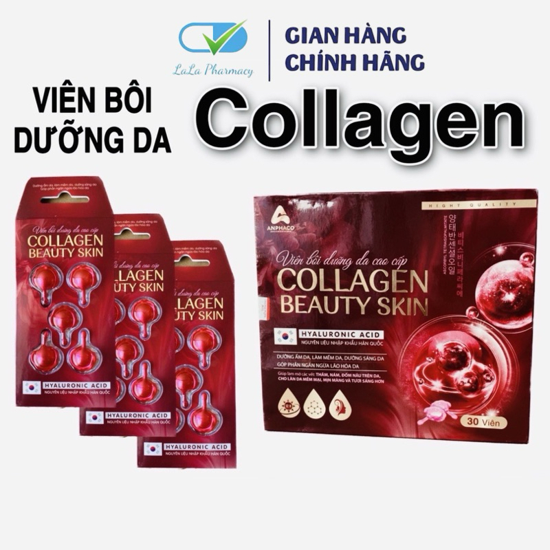 Viên bôi Collagen dưỡng da cao cấp COLLAGEN BEAUTY SKIN hộp 30 viên ...