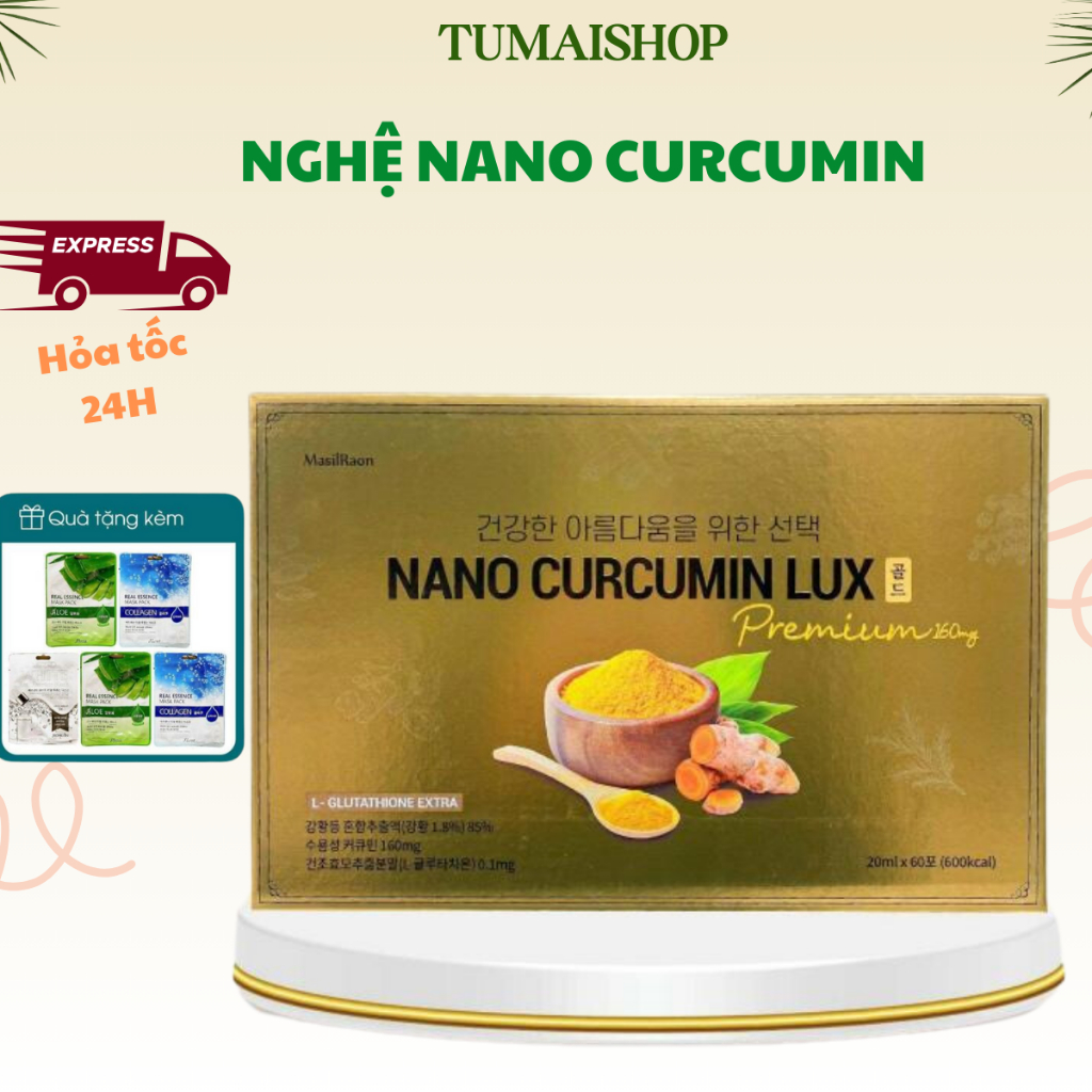 Nghệ Nano Curcumin Masilraon, tặng kèm 5 mặt nạ dưỡng ẩm - TÚ MAI SHOP ...