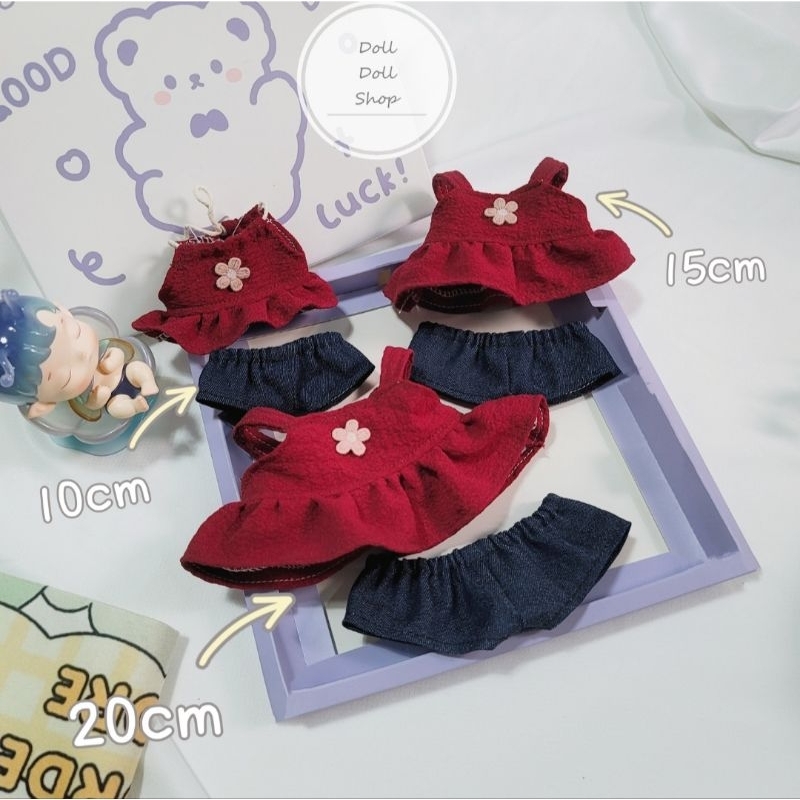 Outfit doll 20cm, 15cm, 10cm, quần áo Baby Three Macaron | Shopee Việt Nam