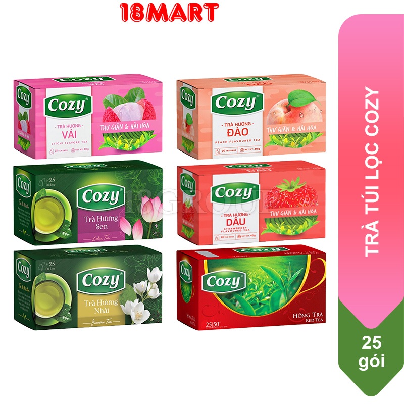 Trà túi lọc cozy Hộp 50g (25 gói x 2g) | Shopee Việt Nam