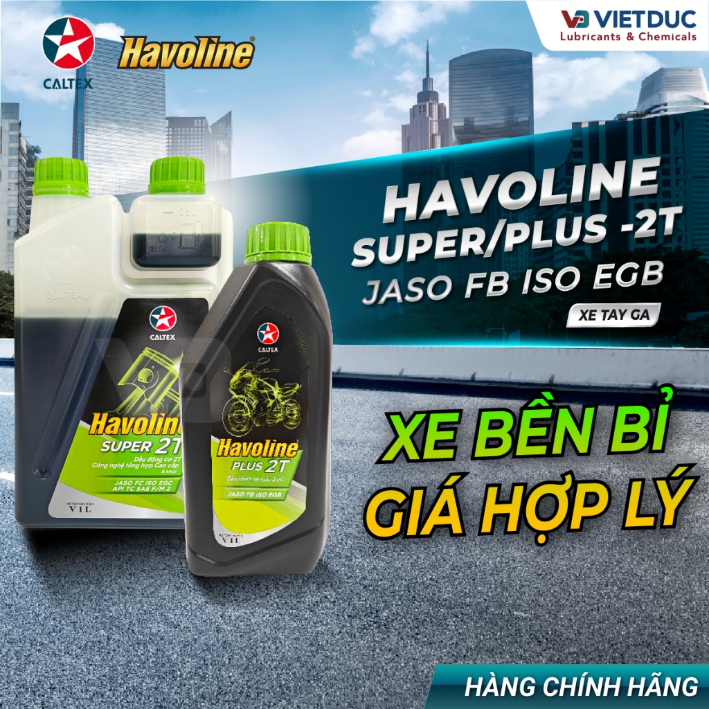 Caltex Havoline Super/Plus 2T - Dầu nhớt Xe số 2 Thì (Can 1L) | Shopee ...