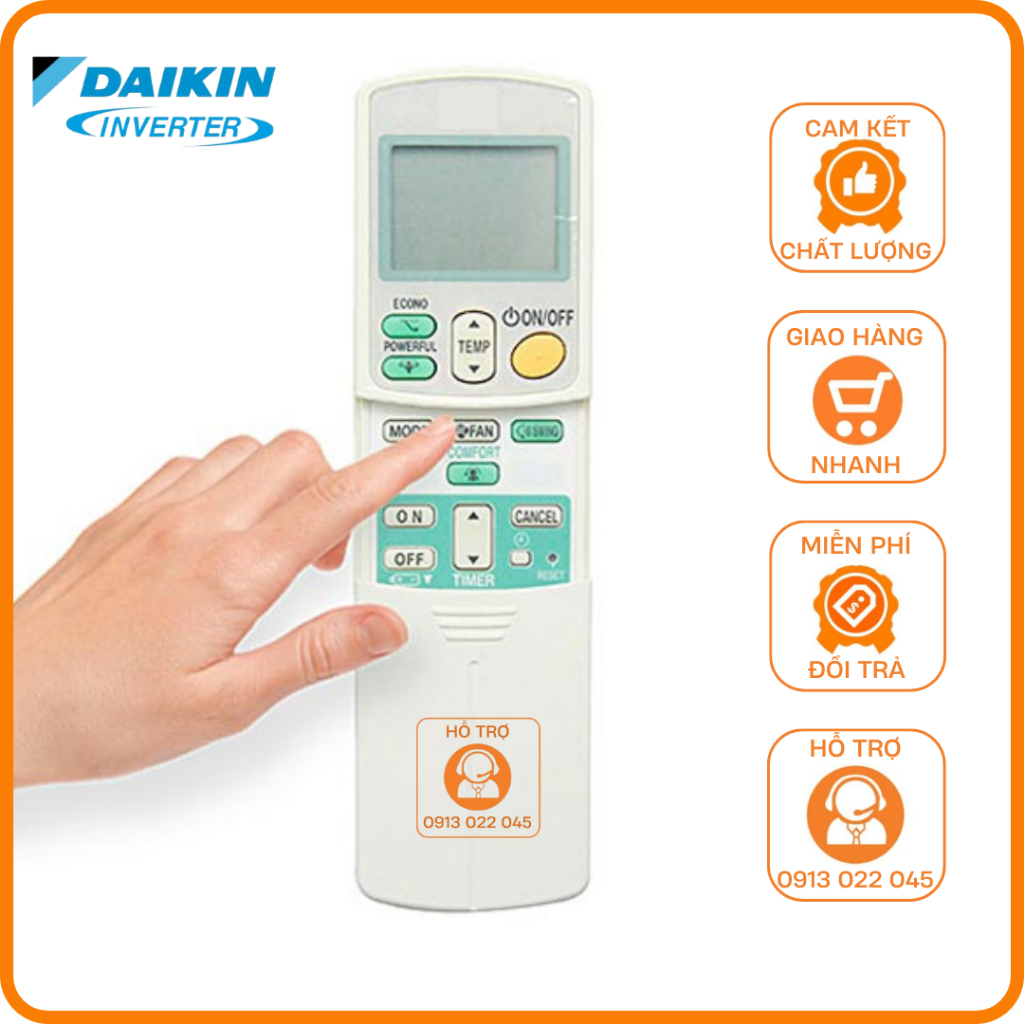 Điều khiển điều hòa Daikin các loại - Remote máy lạnh Daikin dòng FTKQ ...