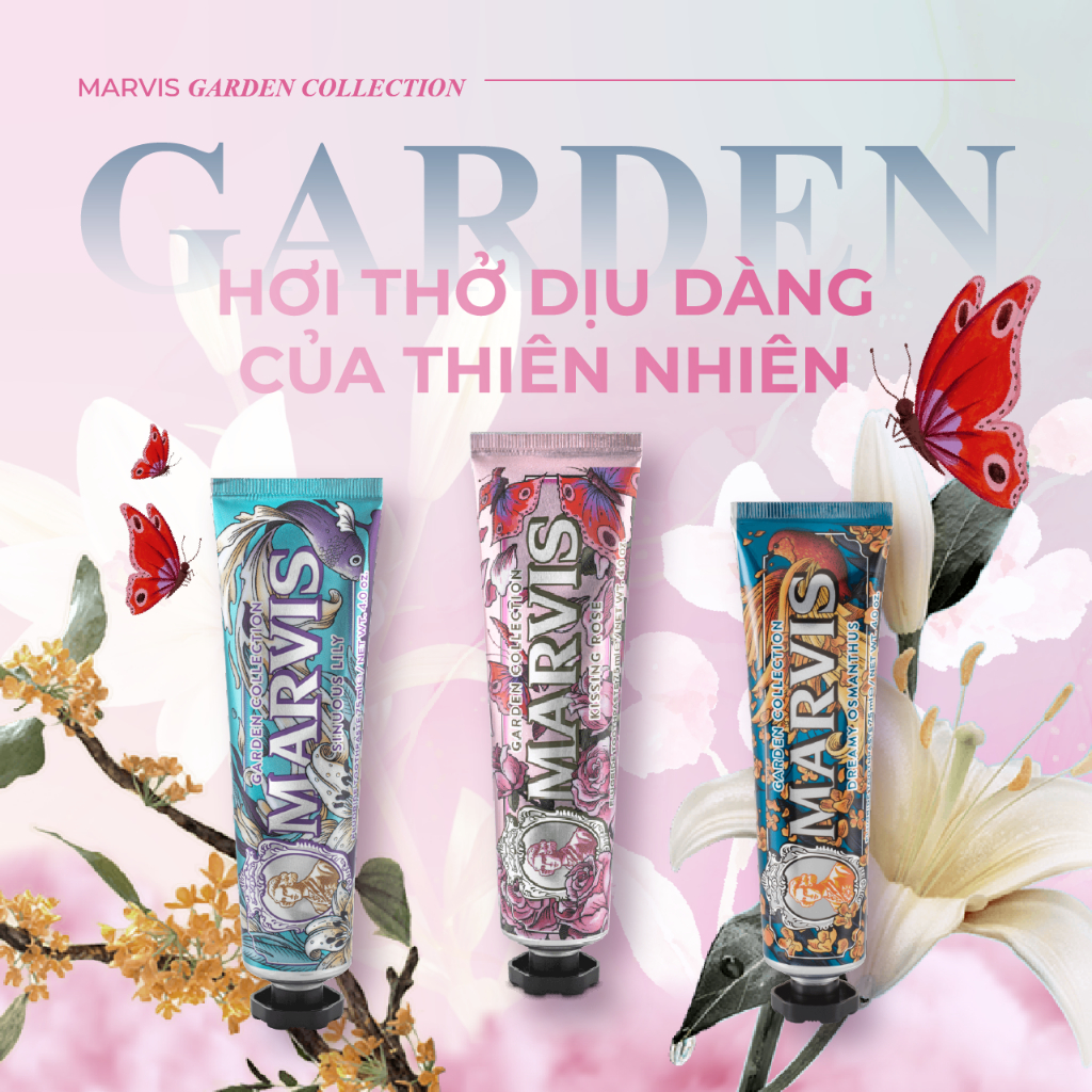 BST Kem Đánh Răng Ý Marvis Garden Collection 75ML - Bộ Sưu Tập 3 Hương ...