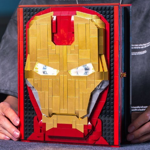 Iron Man Man Block Book Marvel Memorial Handbook Đồ chơi ghép lại Bộ ...