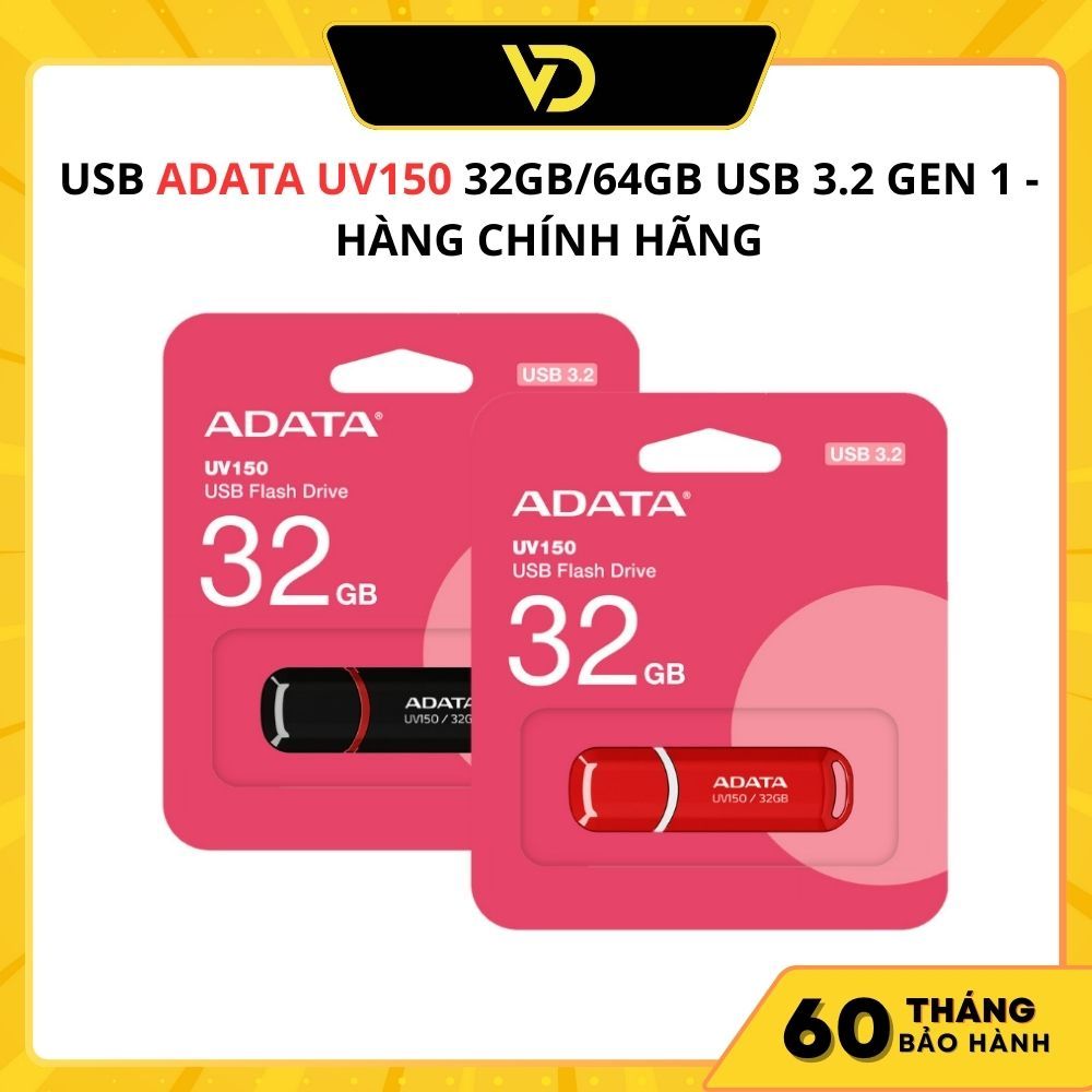 USB ADATA UV150 32GB/64GB USB 3.2 Gen 1 - Hàng Chính Hãng | Shopee Việt Nam