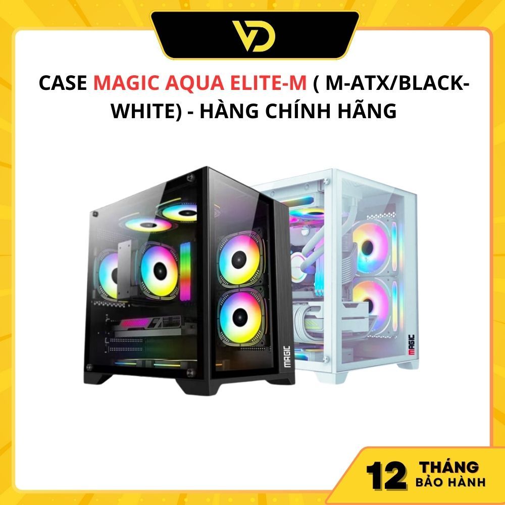 CASE MAGIC AQUA ELITE-M ( M-ATX/BLACK-WHITE) - Hàng Chính Hãng | Shopee ...