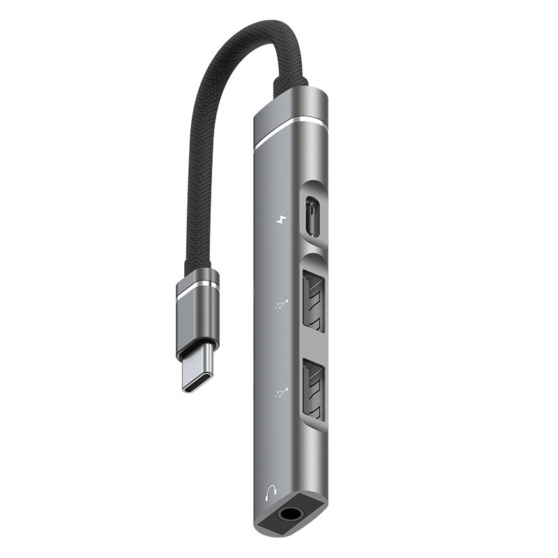 Hub chia usb type c ra tai nghe và usb 3.0, type C cho điện thoại, máy ...