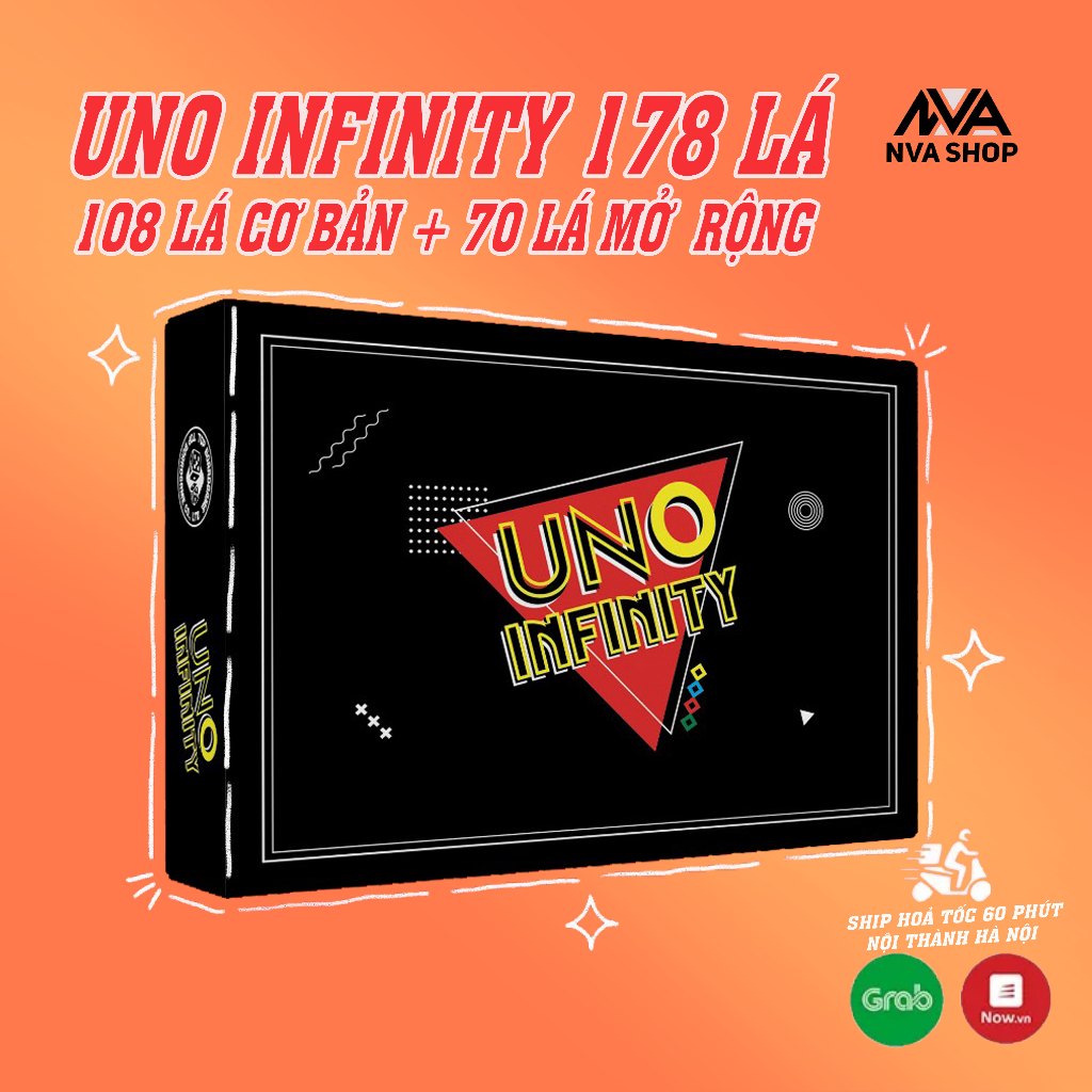 UNO INFINITY 178 lá cơ bản + mở rộng - hộp đen | Shopee Việt Nam