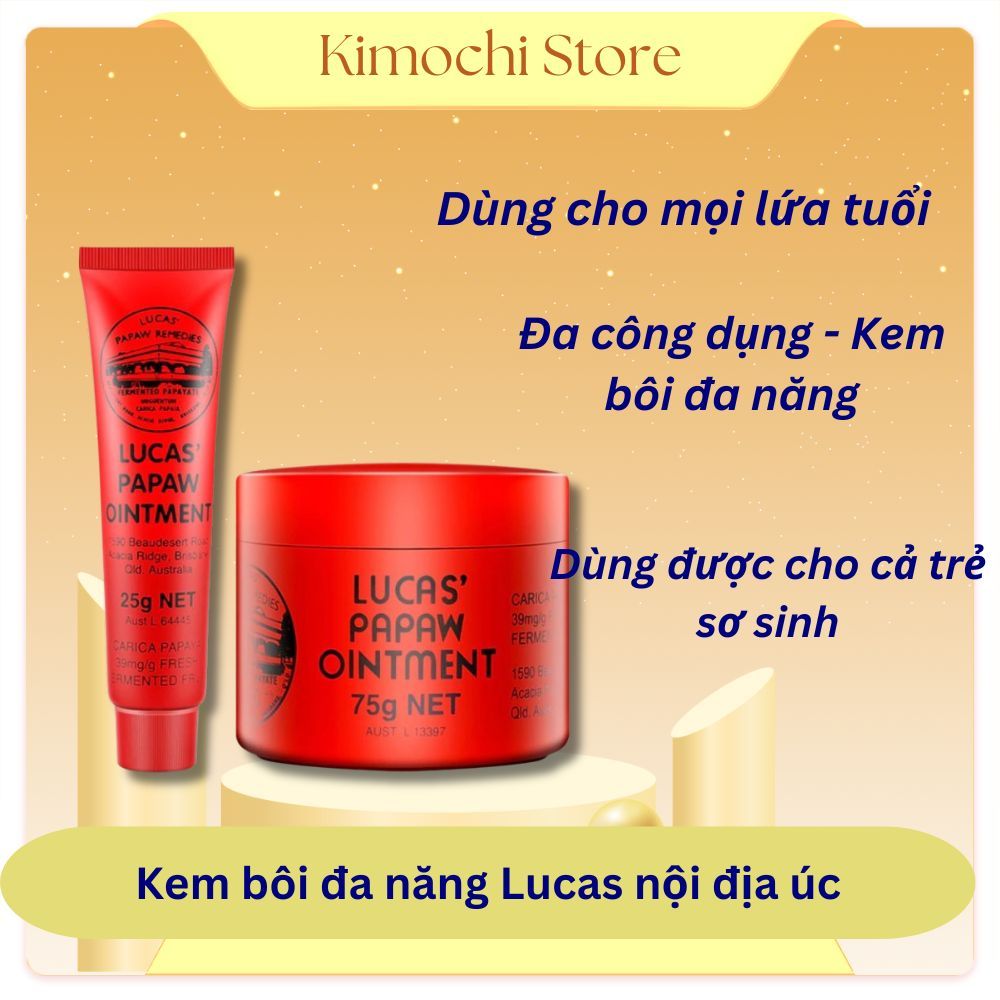 Kem bôi đa năng Lucas Papaw Ointment/ Grandpawpaw Úc 25g; 75g cho mọi ...