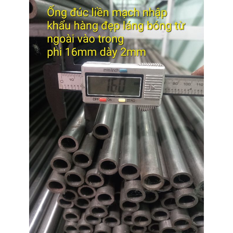ống đúc liền mạch hàng nhập phi 16mm lỗ trong 5.99mm độ dày 5mm hàng đẹp. #ốngthép #ốngđúc # ...