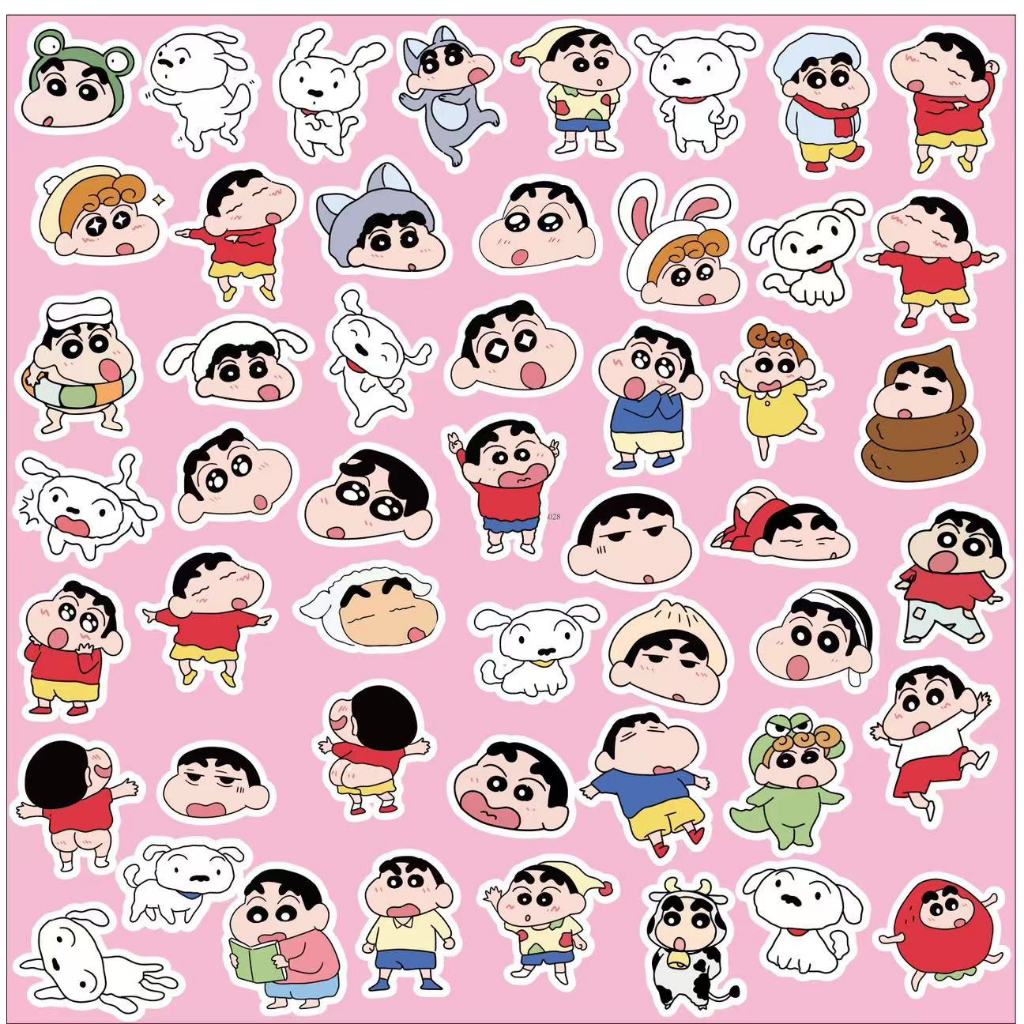 100 sticker Shin cậu bé bút chì phong cách đồ ăn hình dán cắt sẳn không ...