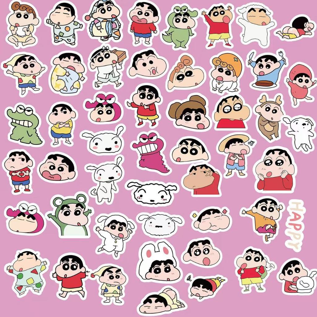 100 sticker Shin cậu bé bút chì phong cách đồ ăn hình dán cắt sẳn không ...