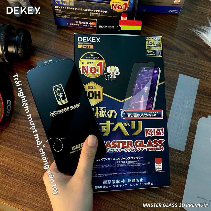 (Đã có IP15) Cường Lực Trong Dekey 3D Master Glass Premium dòng cao cấp ...