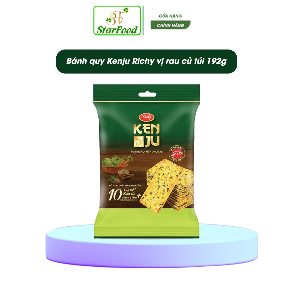 Bánh quy Kenju Richy vị rau củ túi 192g (16 gói x 12g) | Shopee Việt Nam