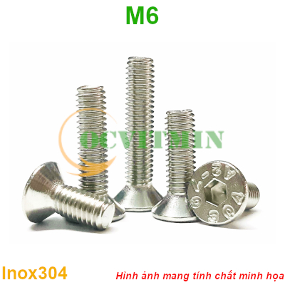 M6BI# - Ốc Lục Giác Đầu Bằng M6 Inox 304 Hơi Hút Nam Châm | Shopee Việt Nam